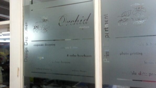 Frosted Film for Branding Glasses in Offices and Retail Stores
