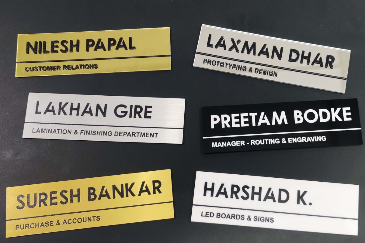 Custom Metal Name Plates for a Premium Look to Your Office