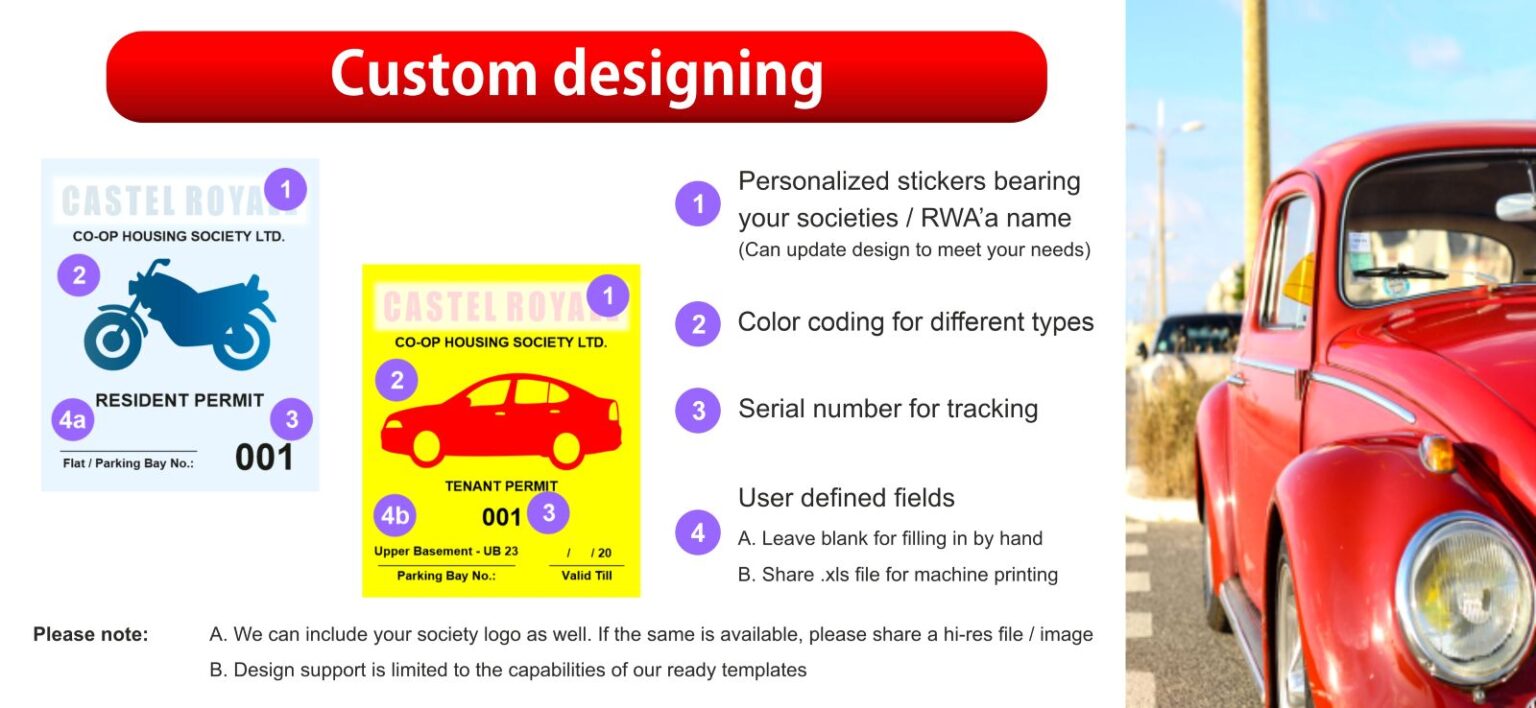 Vehicle Parking Stickers – Orchid Digitals